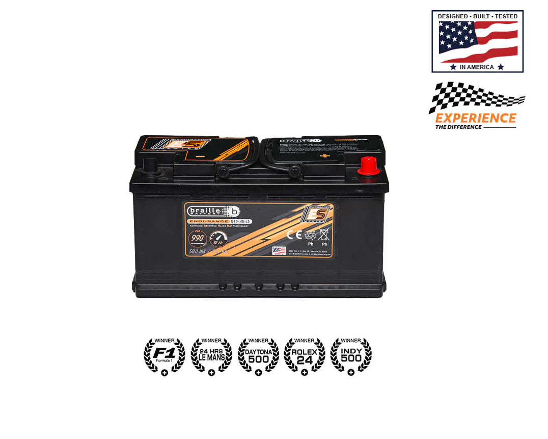 Braille Endurance AGM Battery Group Size 49 H8 L5 – Bracket Boyz